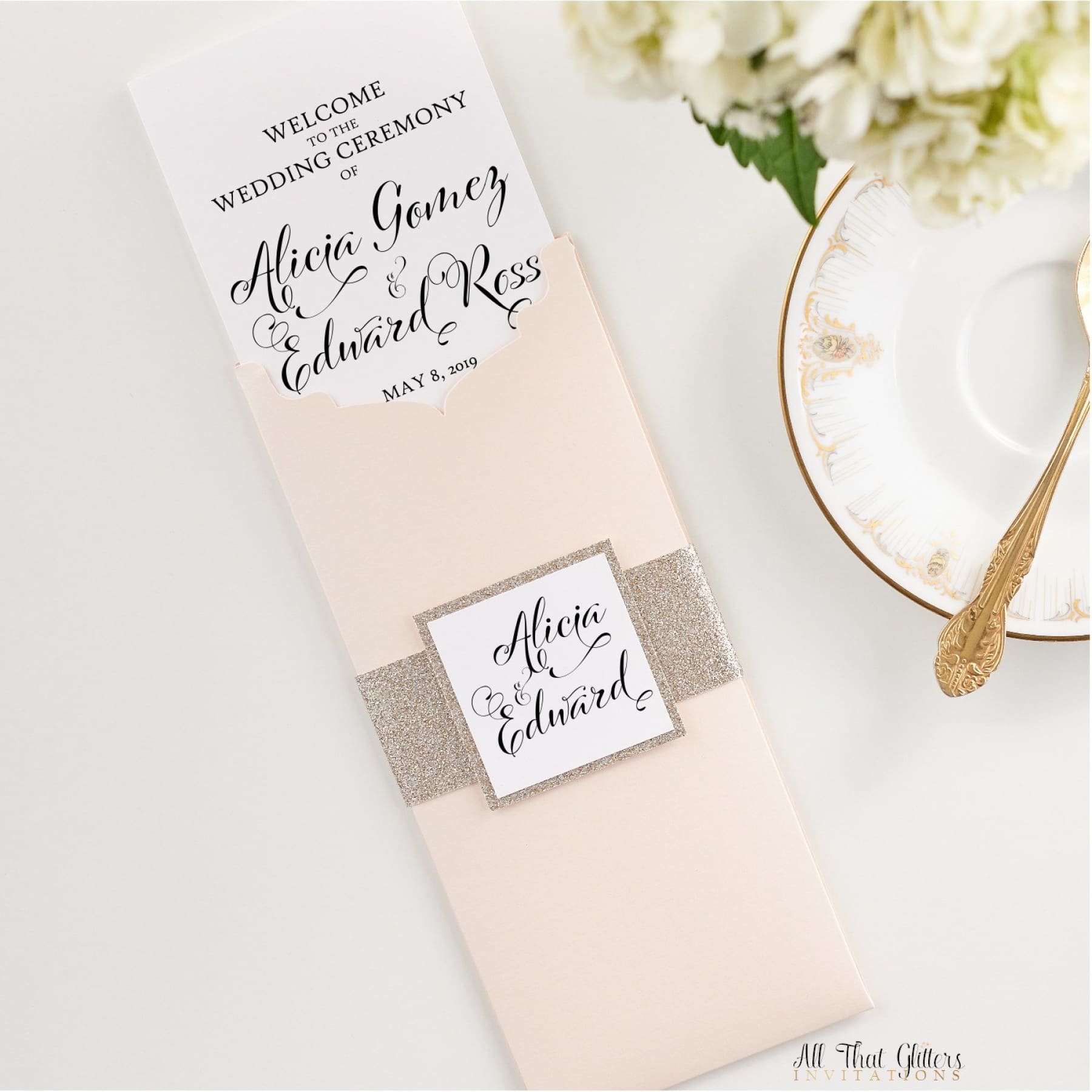 Ceremony Program Tri-Fold Booklet with Pocket - Ceremony Programs – All ...